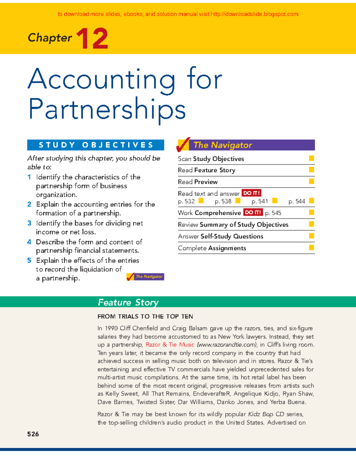 Chapter 12 far - lecture - 526 Chapter 12 Accounting for Partnerships ...