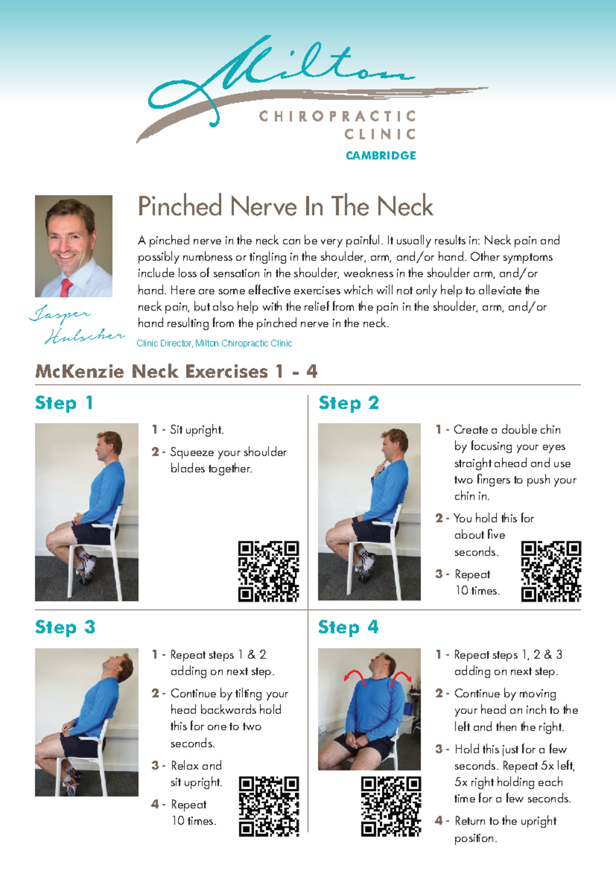 CAMBRIDGE Exercise Sheet: Pinched Nerve in Neck V4 - Studocu