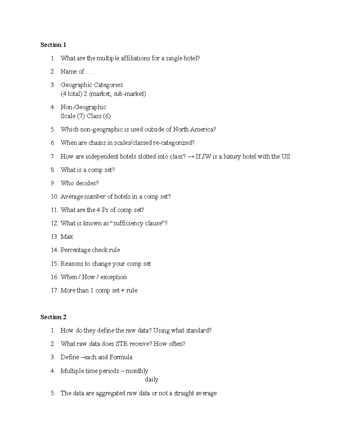 CHIA Exam Guide: Understanding Hotel Comp Sets and STAR Reports - Studocu