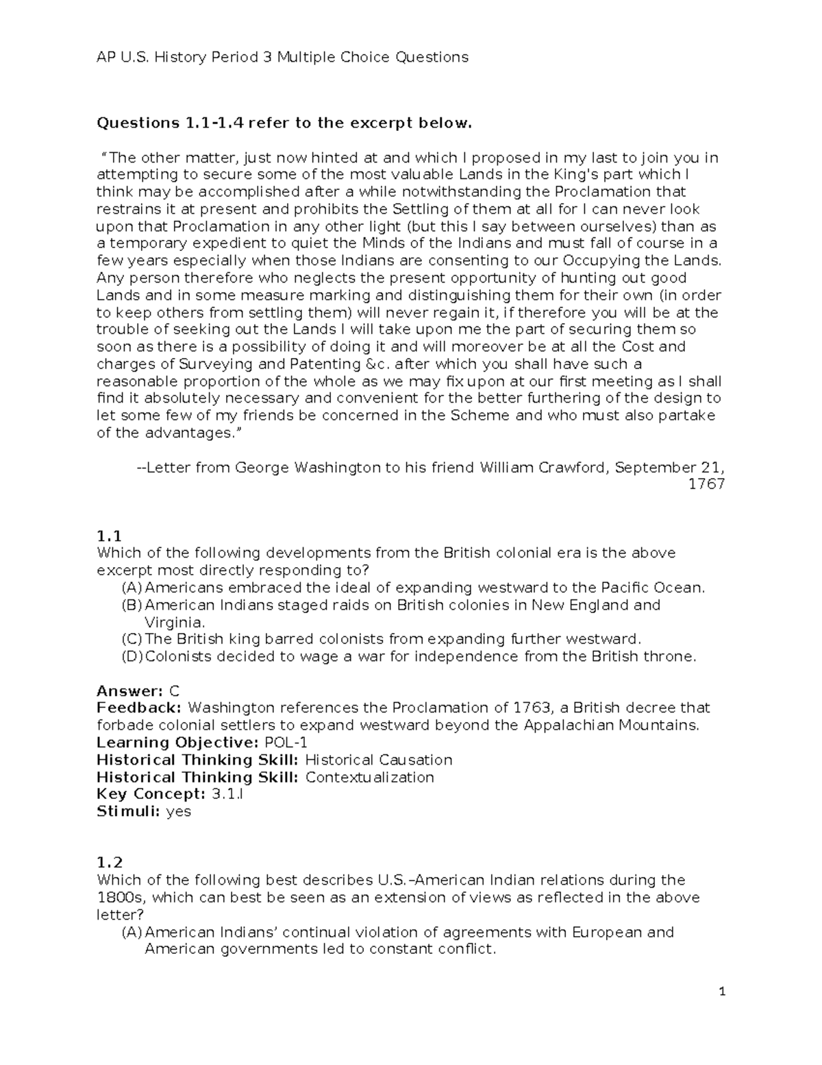 APUSH Period 3 MCQ Bank: Exam Prep & Key Concepts Explained - Studocu