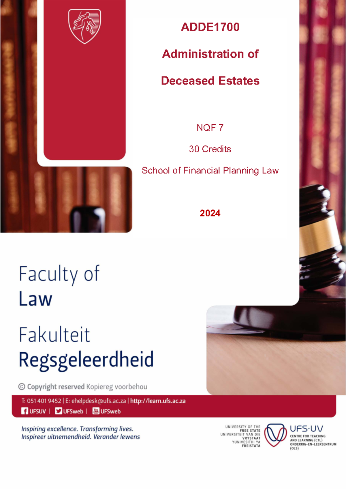 ADDE1700: Study Guide for Administration of Deceased Estates 2024 - Studocu