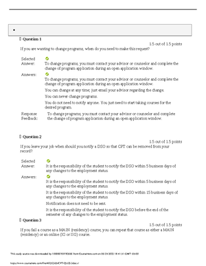 CPT Quiz 2 question & answers - Course Spring 2020 - Applied Learning ...