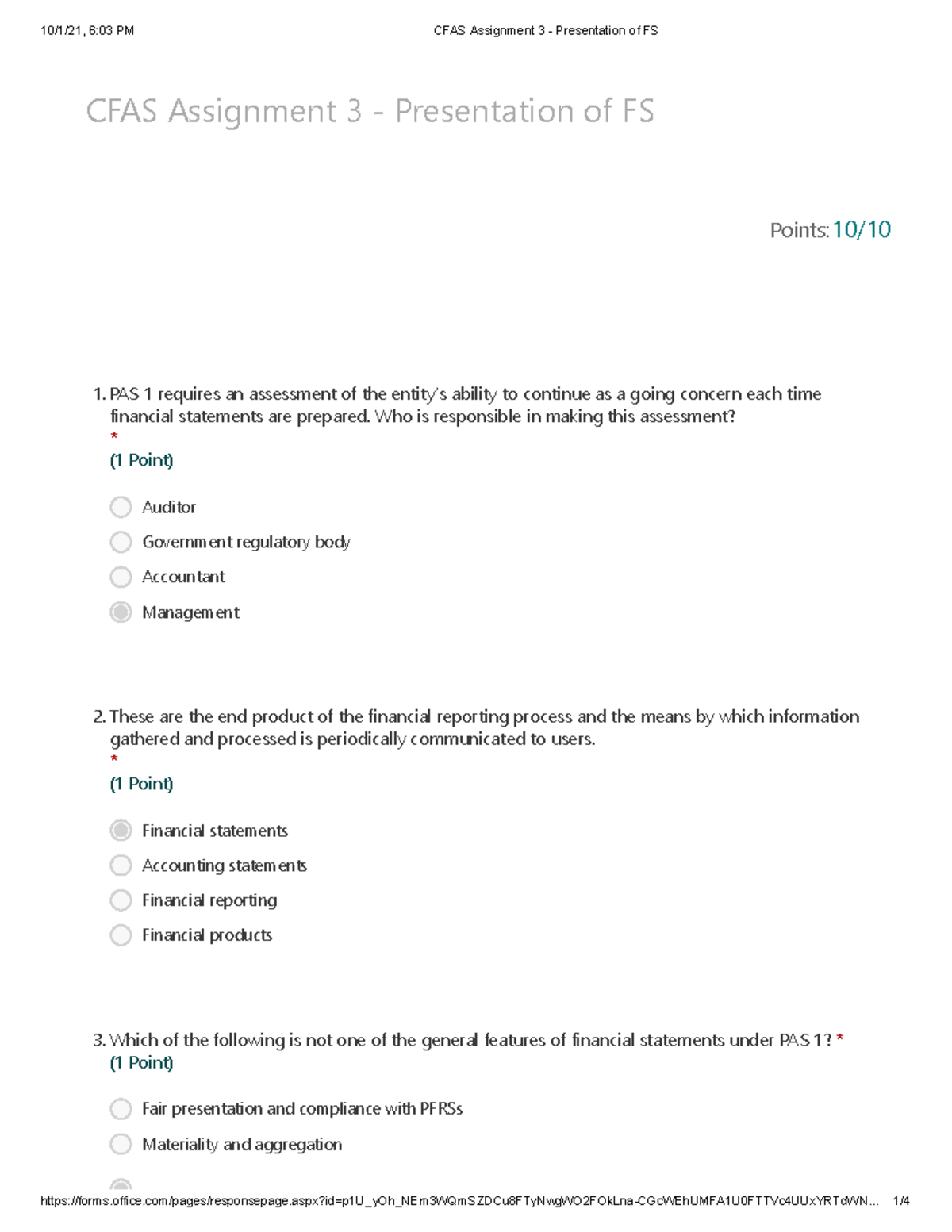 CFAS Assignment 3 - Analysis of Financial Statements Under PAS 1 - Studocu