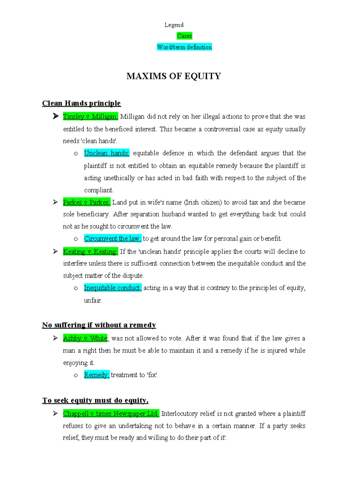 Equity and Trusts Exam Past Papers - LW 2023 - Maynooth University ...