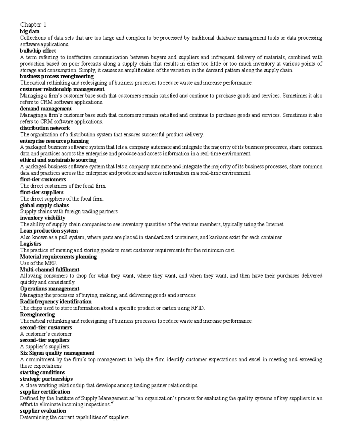 Ocsm final - Chapter 1 big data Collections of data sets that are too ...