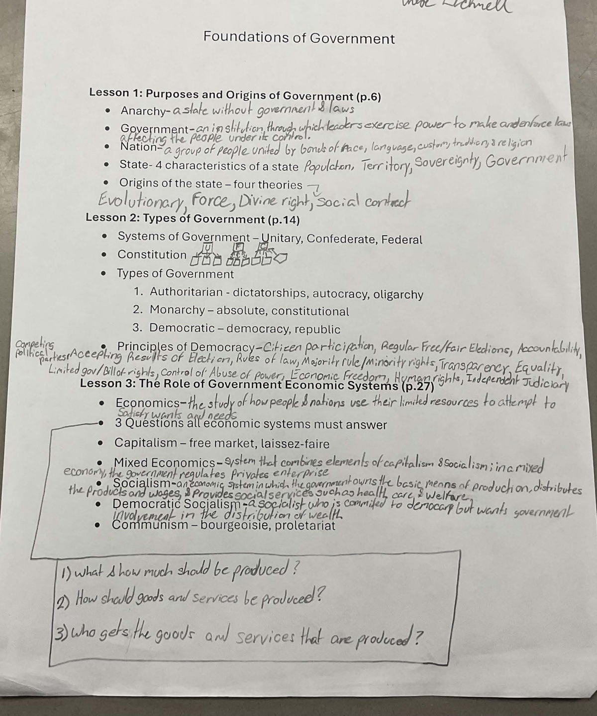 Foundations of Government Final Exam Study Guide (Course Code XYZ123 ...