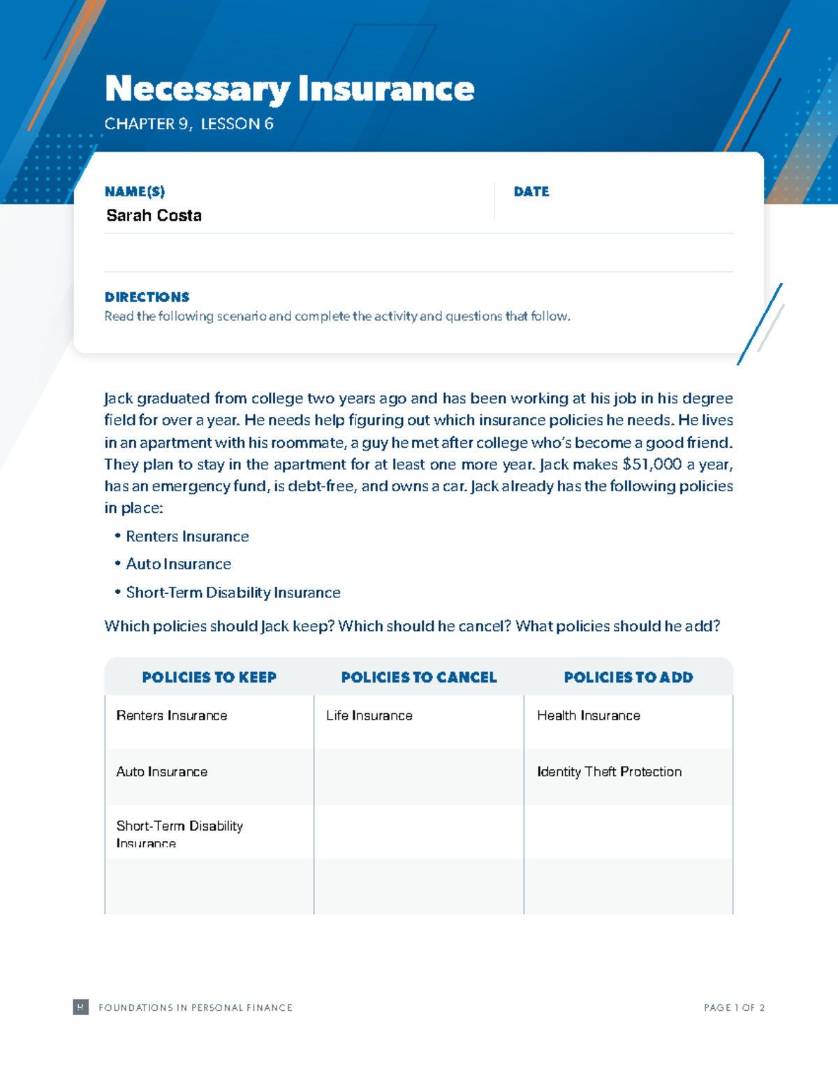 Act-ch09-l06-Personal-Finance-Insurance-Scenario-Analysis - Studocu