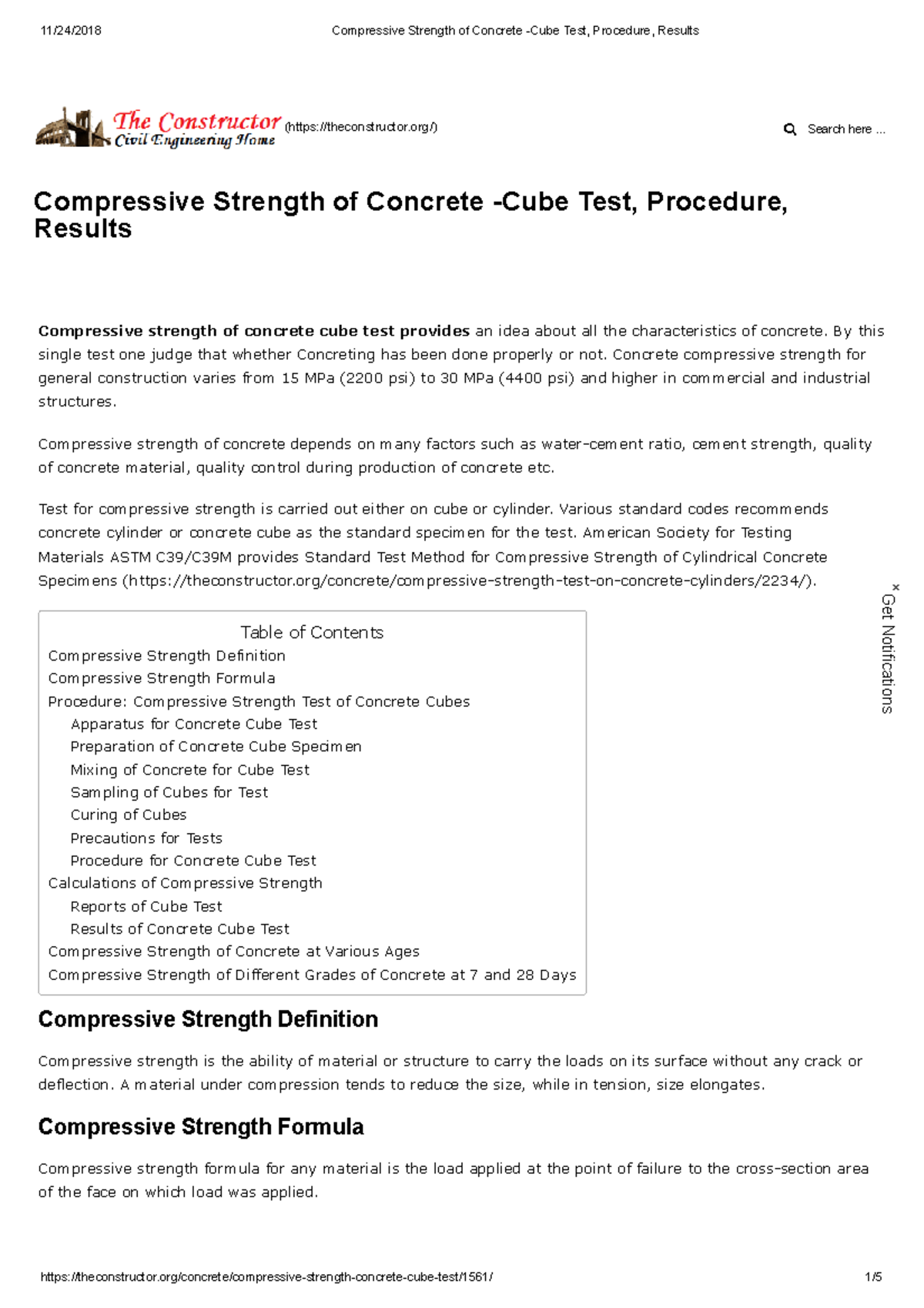 Compressive Strength of Concrete -Cube Test, Procedure, Results ...