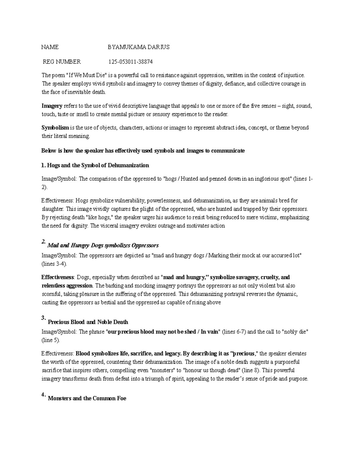 ENG 101 Communication Test: Analyzing "We Must" Poem - Studocu