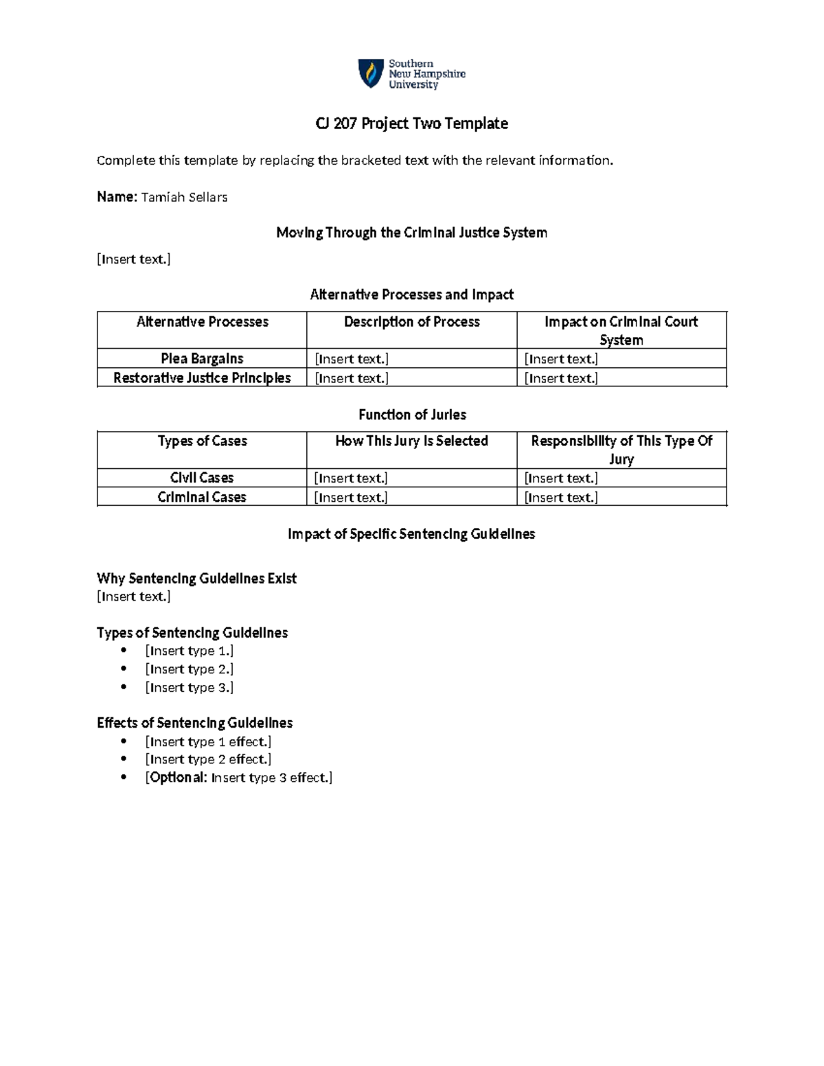 CJ 207 Project Two Template - CJ 207 Project Two Template Complete this ...