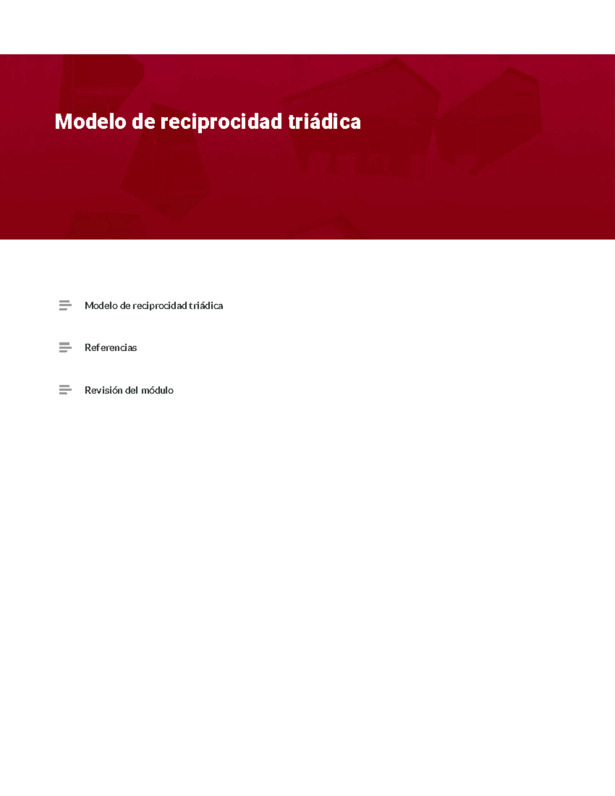 Modelo de Reciprocidad Triádica según Bandura - Lección 1 de 3 - Studocu