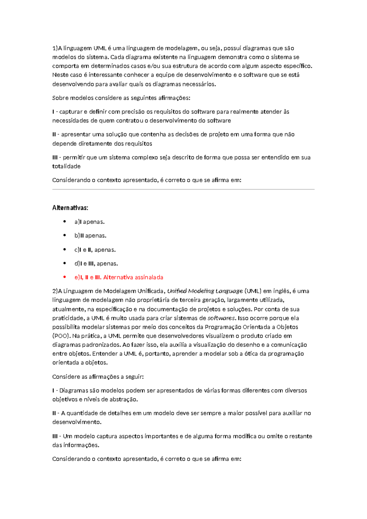 AV1 - Análise Orientada a Objetos e Linguagem UML - Studocu