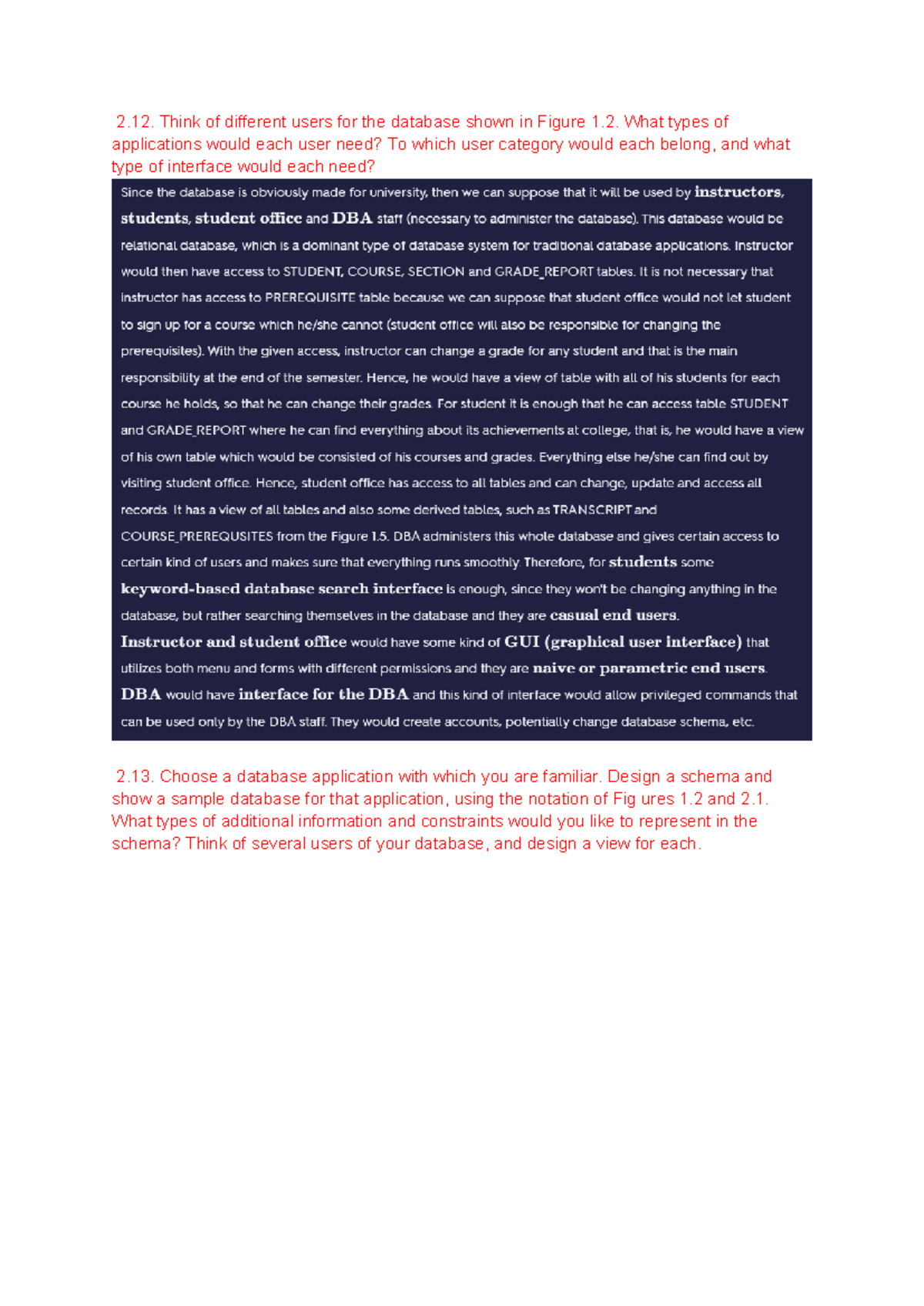 Chương 2: Database Users & Application Design (CS101) - Studocu