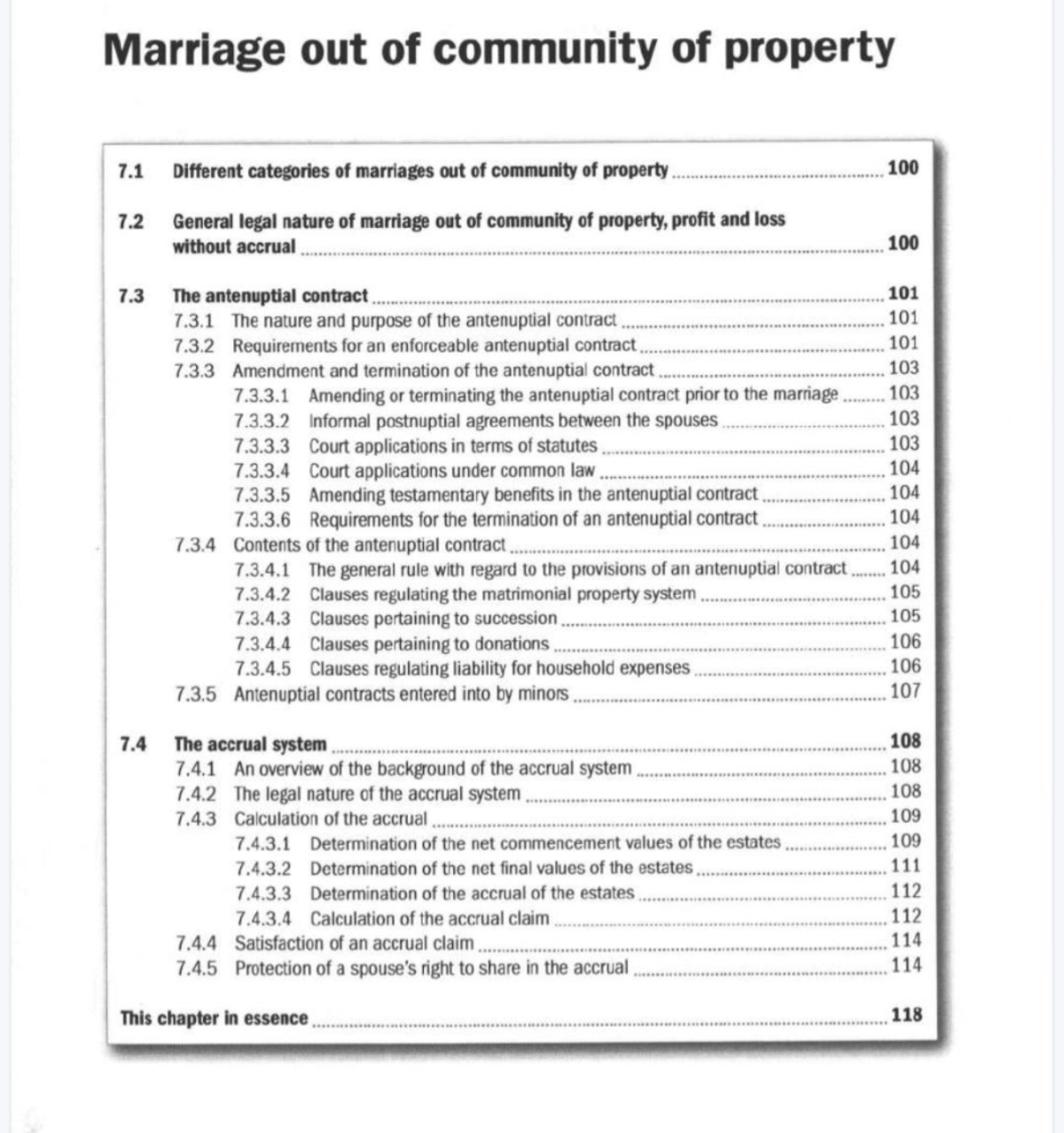 Marriage Out of Community of Property - Chapter 7 Analysis and Overview ...