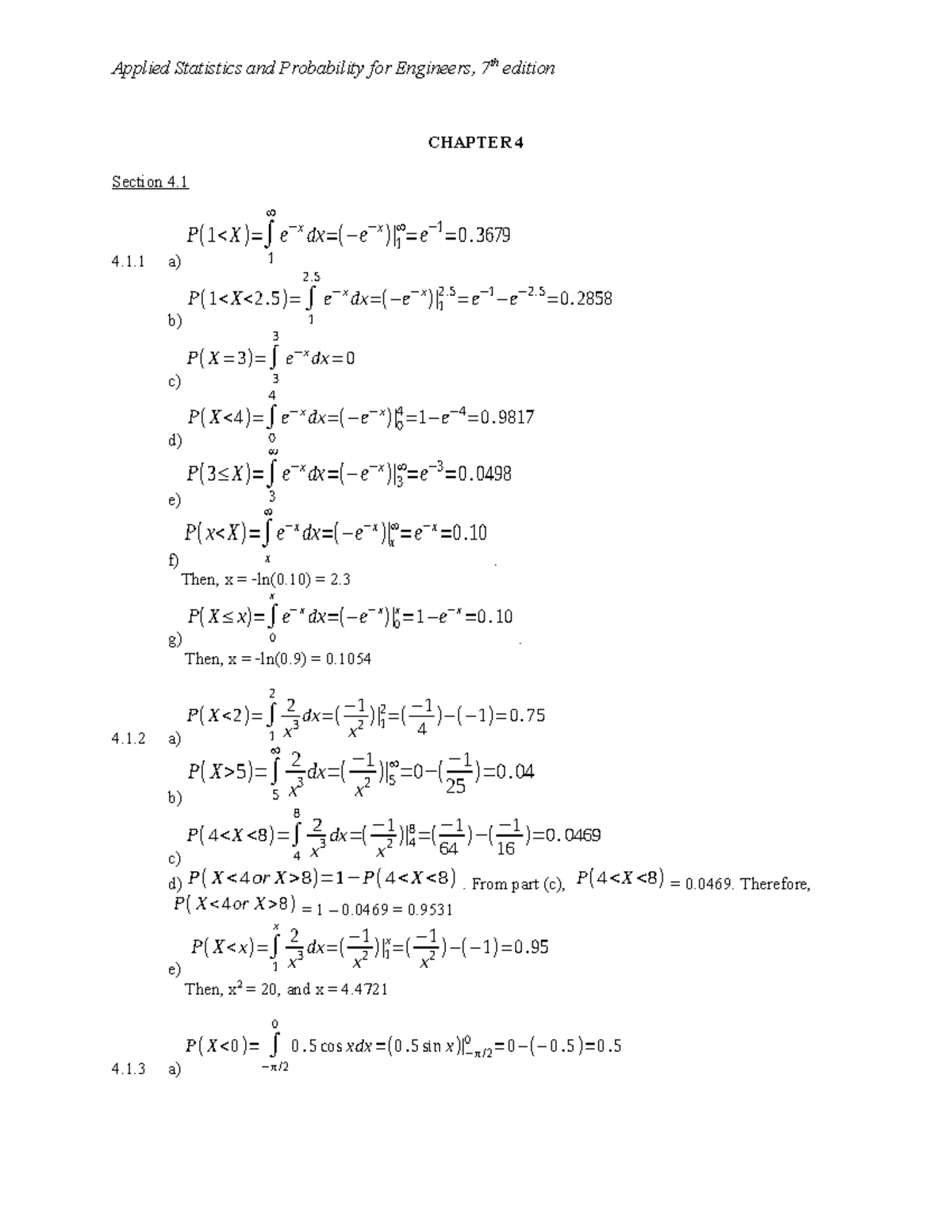 Ch04 - Solutions to Applied Statistics and Probability for Engineers, 7th Ed. - Studocu