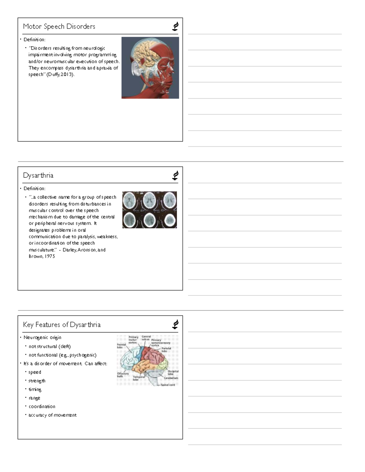 Motor Speech Disorders: Dysarthria & AOS Overview (SPCH 101) - Studocu