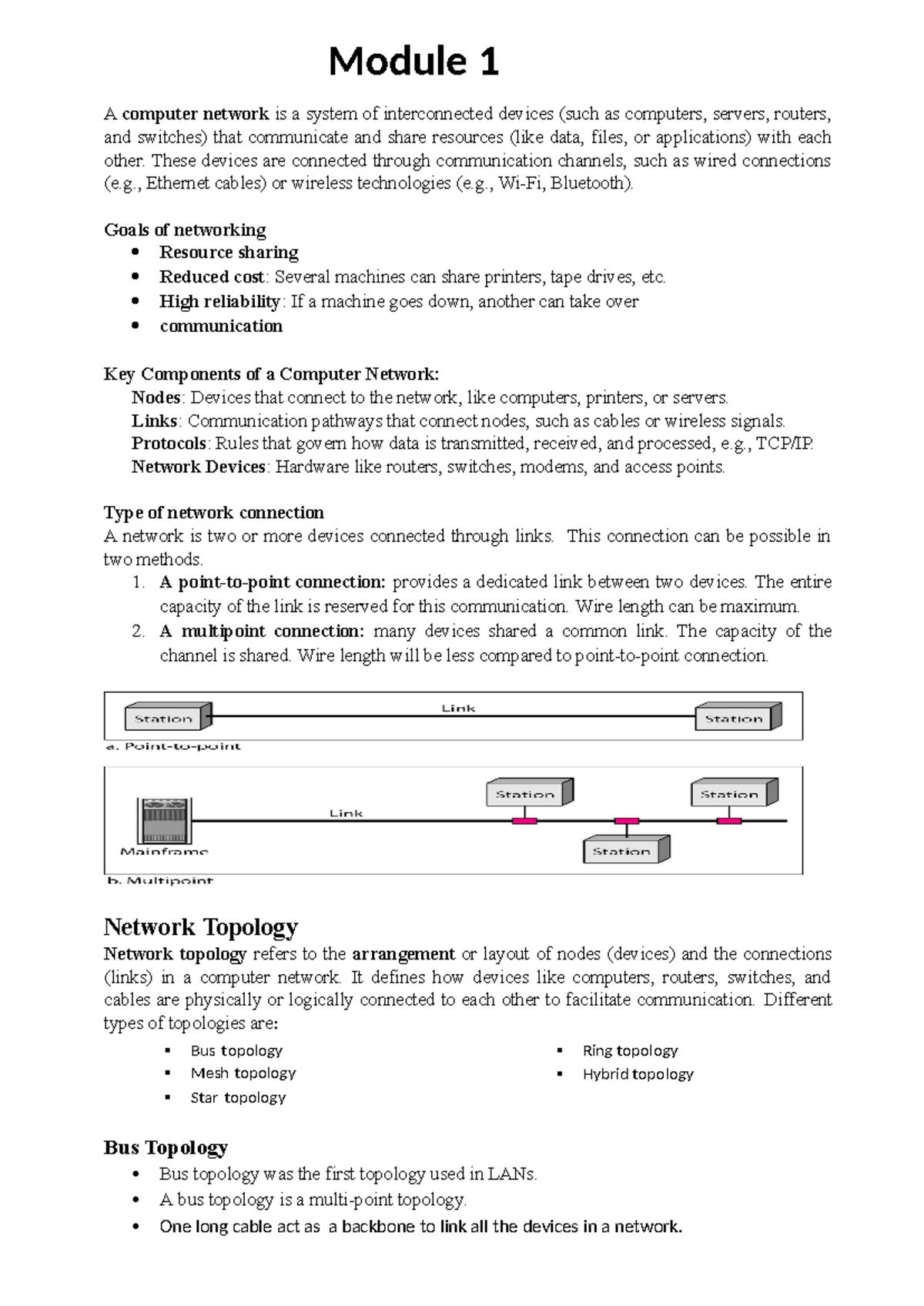 CN 1 - Computer Networks Module 1: Fundamentals and Key Topologies ...