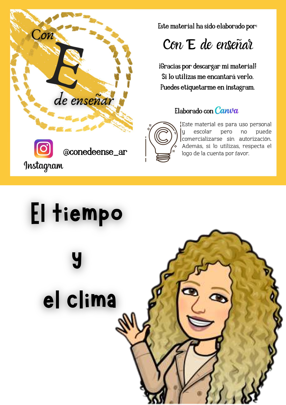 El tiempo y el clima Con E de enseñar - ####### T ####### e r ####### m ...