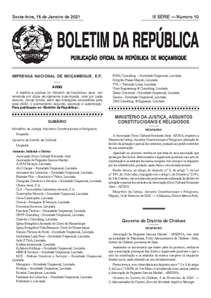 BR 99 I Serie 2024 240523 185905 - BOLETIM DA REPÚBLICA PUBLICAÇÃO ...