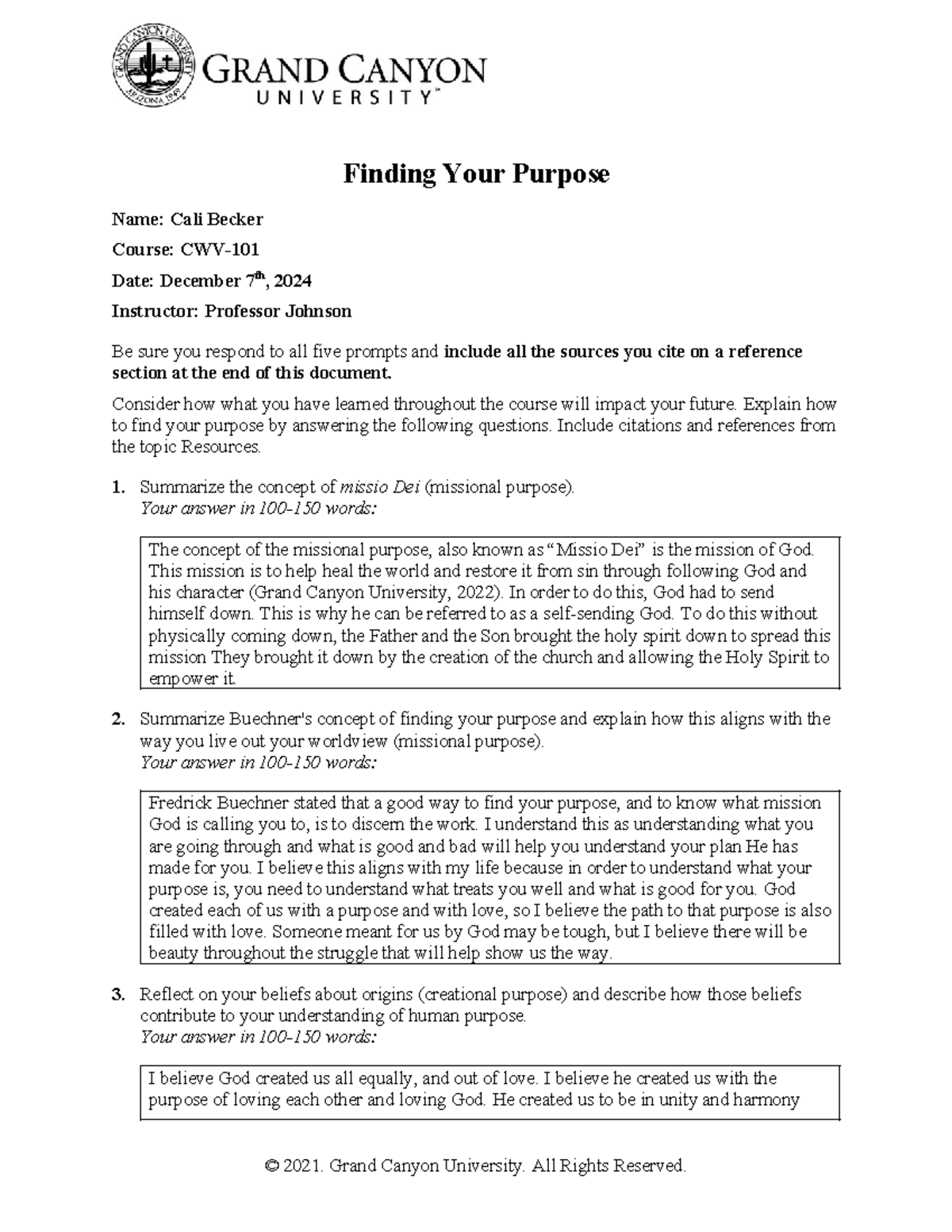 Finding Your Purpose: A Reflection on Missional Purpose and Life ...