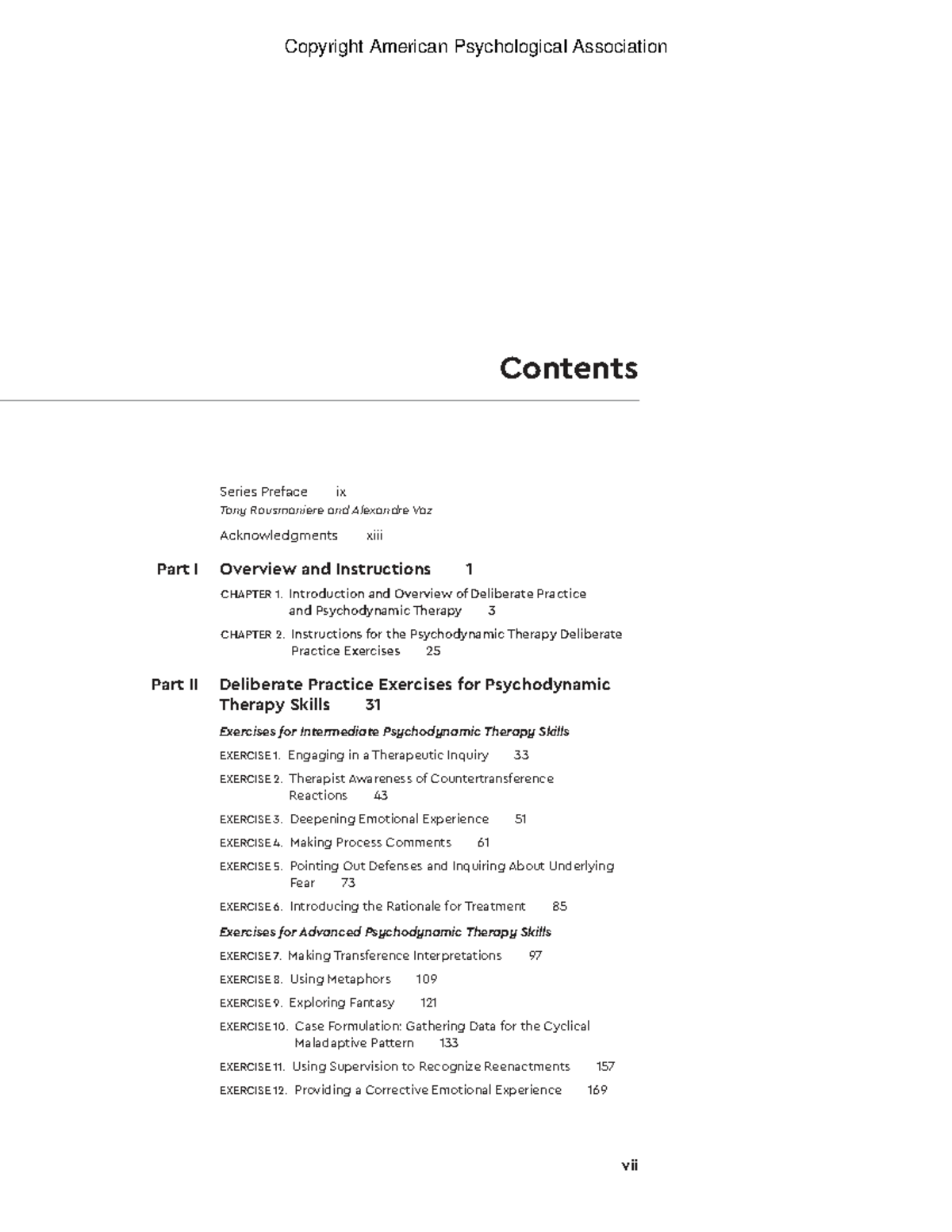 Deliberate Practice Exercises for Psychodynamic Therapy (PDT) Skills ...