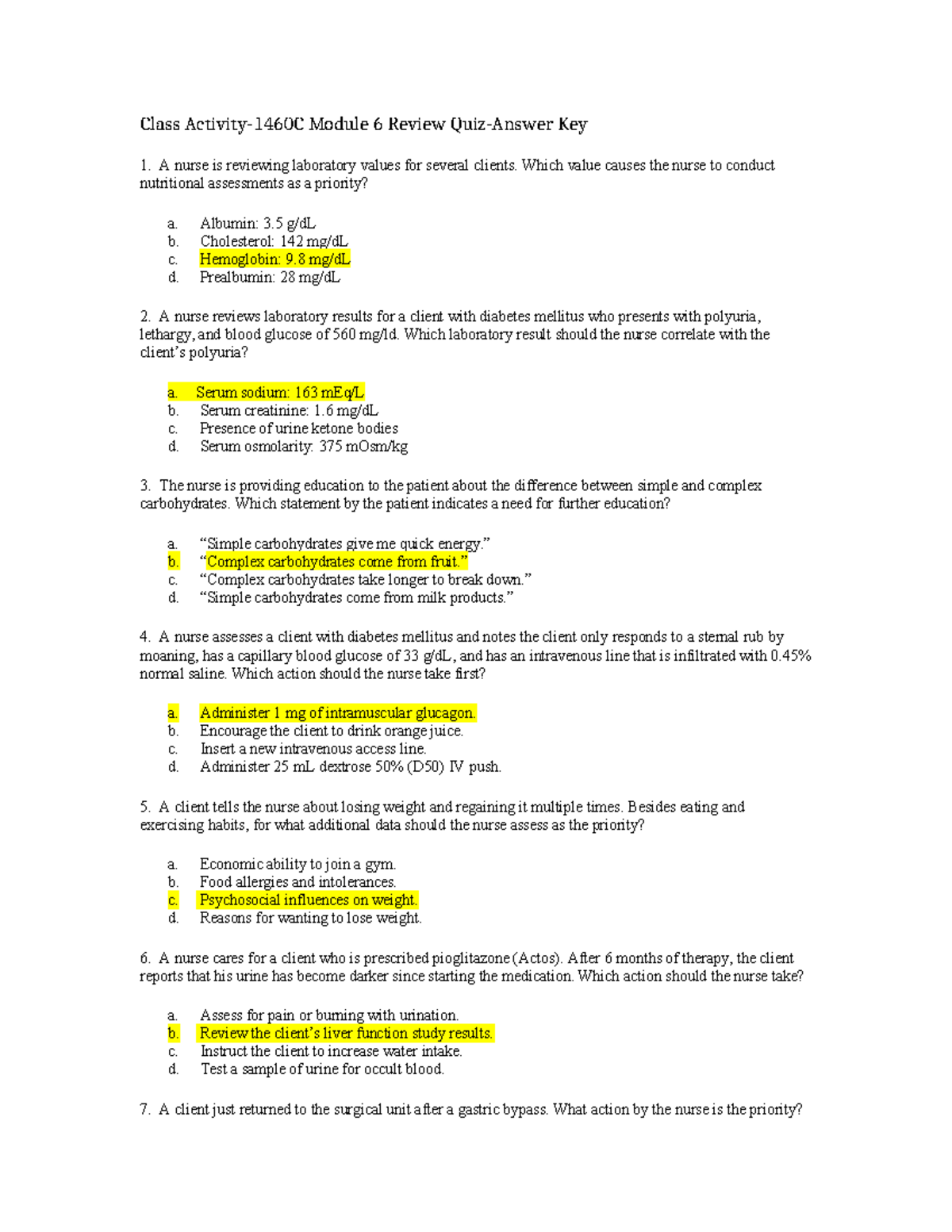 Module 6 Review Quiz - Class Activity-1460C Module 6 Review Quiz-Answer ...