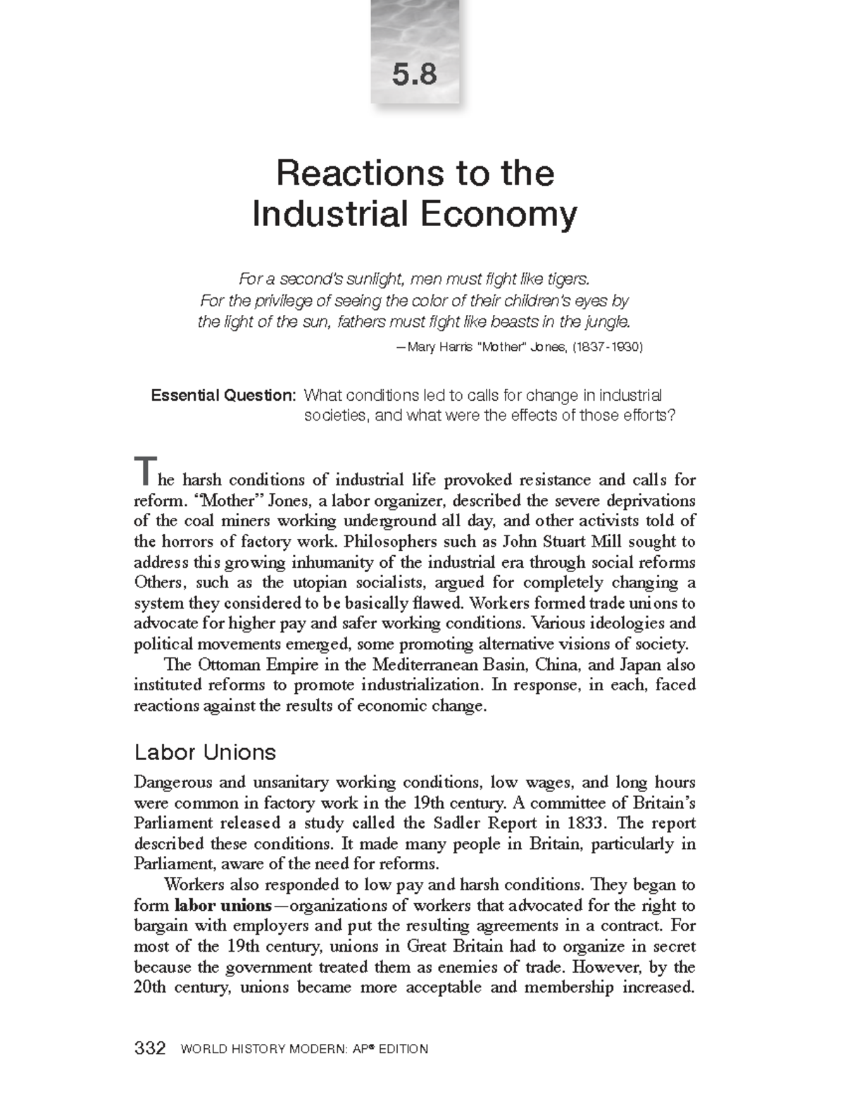5.8 AP World History: Reactions to the Industrial Economy and Reform ...