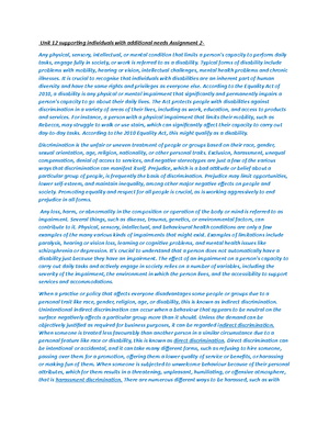 Unit 8 Assignment 2 - Unit 8: Promoting public health - Assignment 2 ...