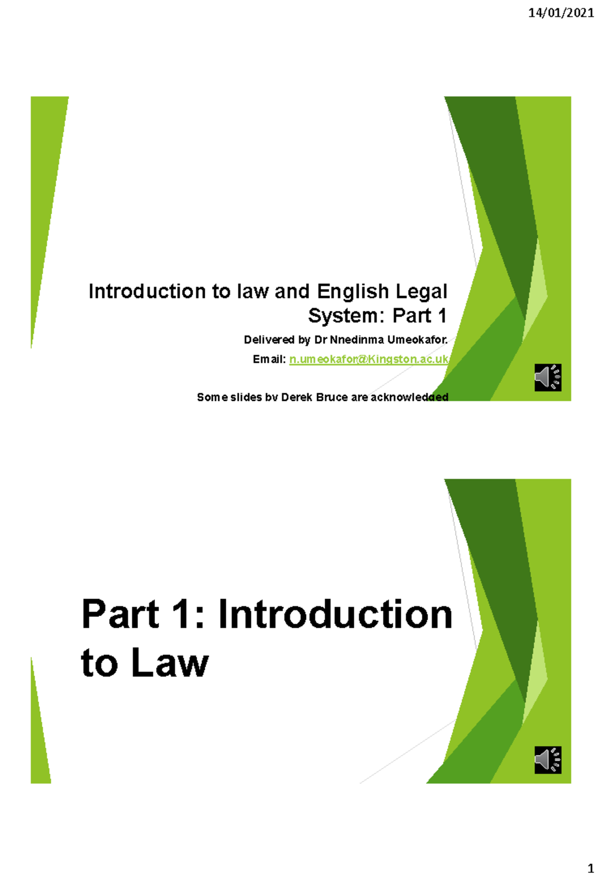 1. English Legal System Part 1 (Introduction to Law) - Introduction to ...