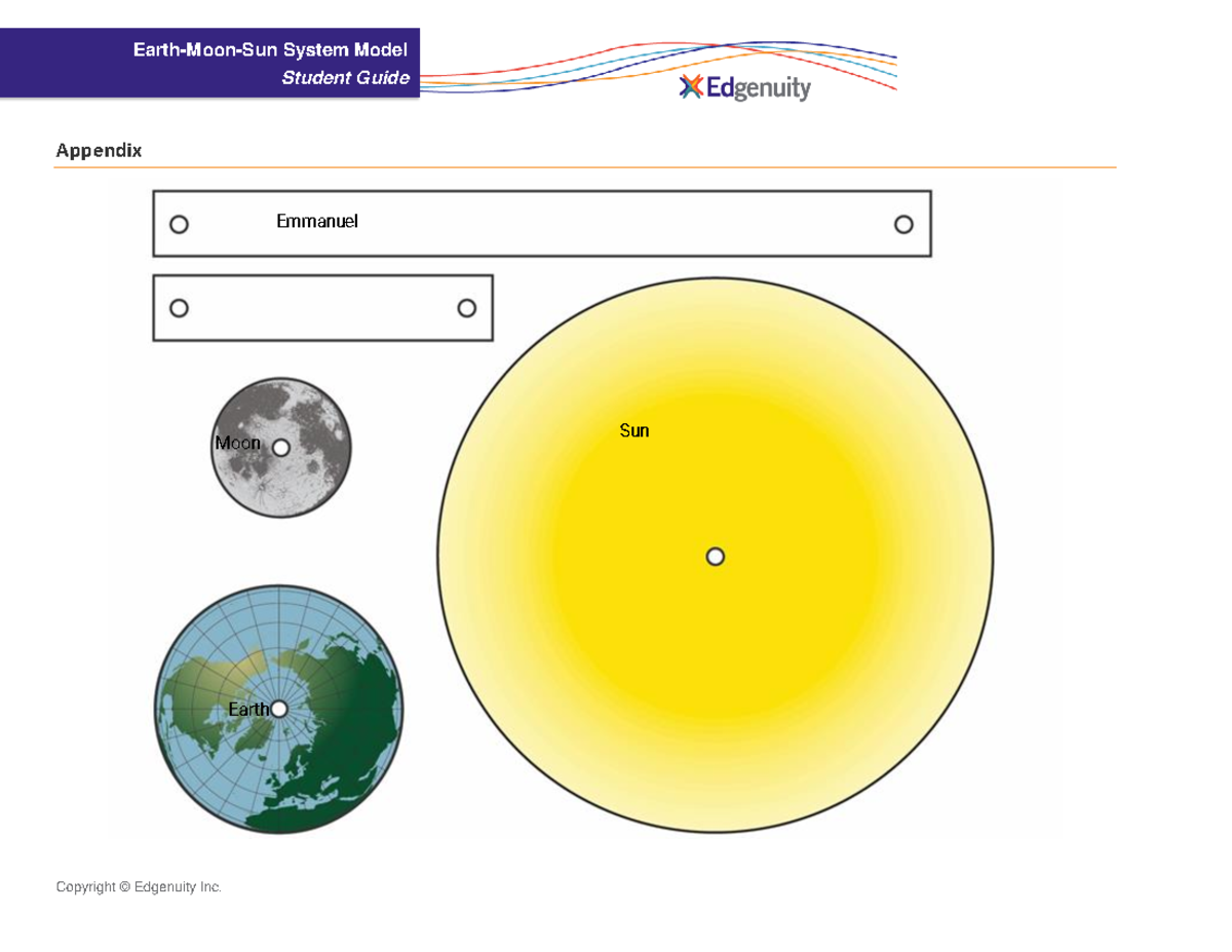 Project-Earth-Moon-Sun System Model-student guide - Copyright ...