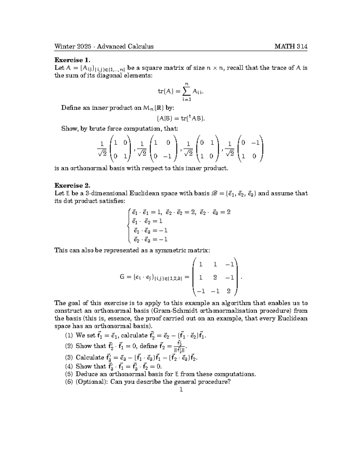 MATH 314 - Advanced Calculus Lecture 2 Detailed Notes - Studocu