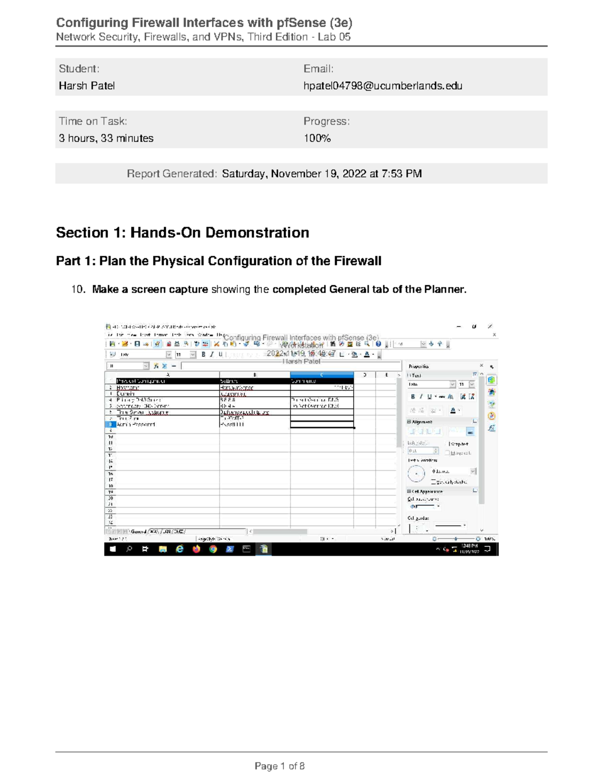 Lab 5: Configuring Firewall Interfaces with pfSense - Harsh Patel - Studocu
