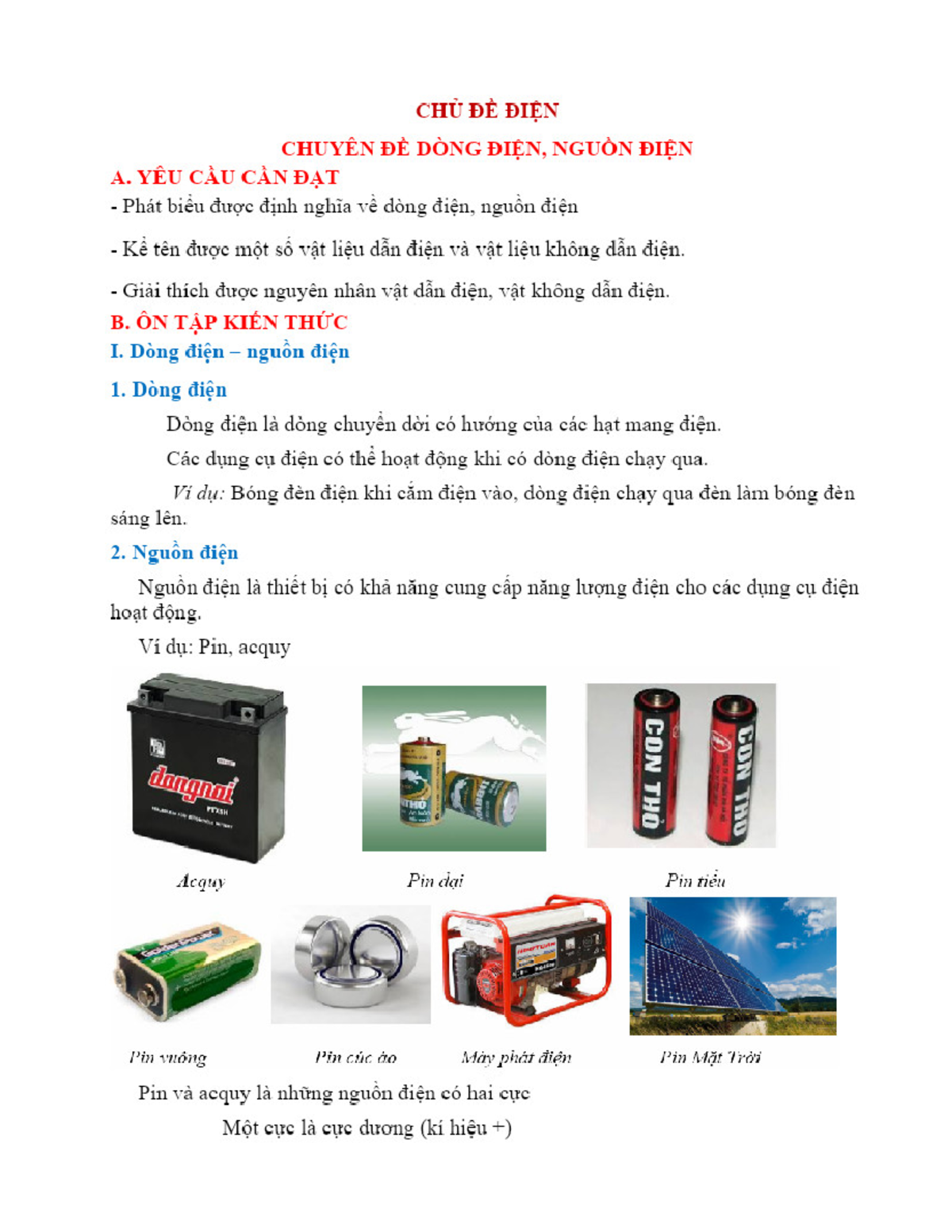 CĐ mạch điện - CĐ mạch điện - CHU DÈ DIEN CHUYÊN DÈ DONG DIEN, NGUON ...