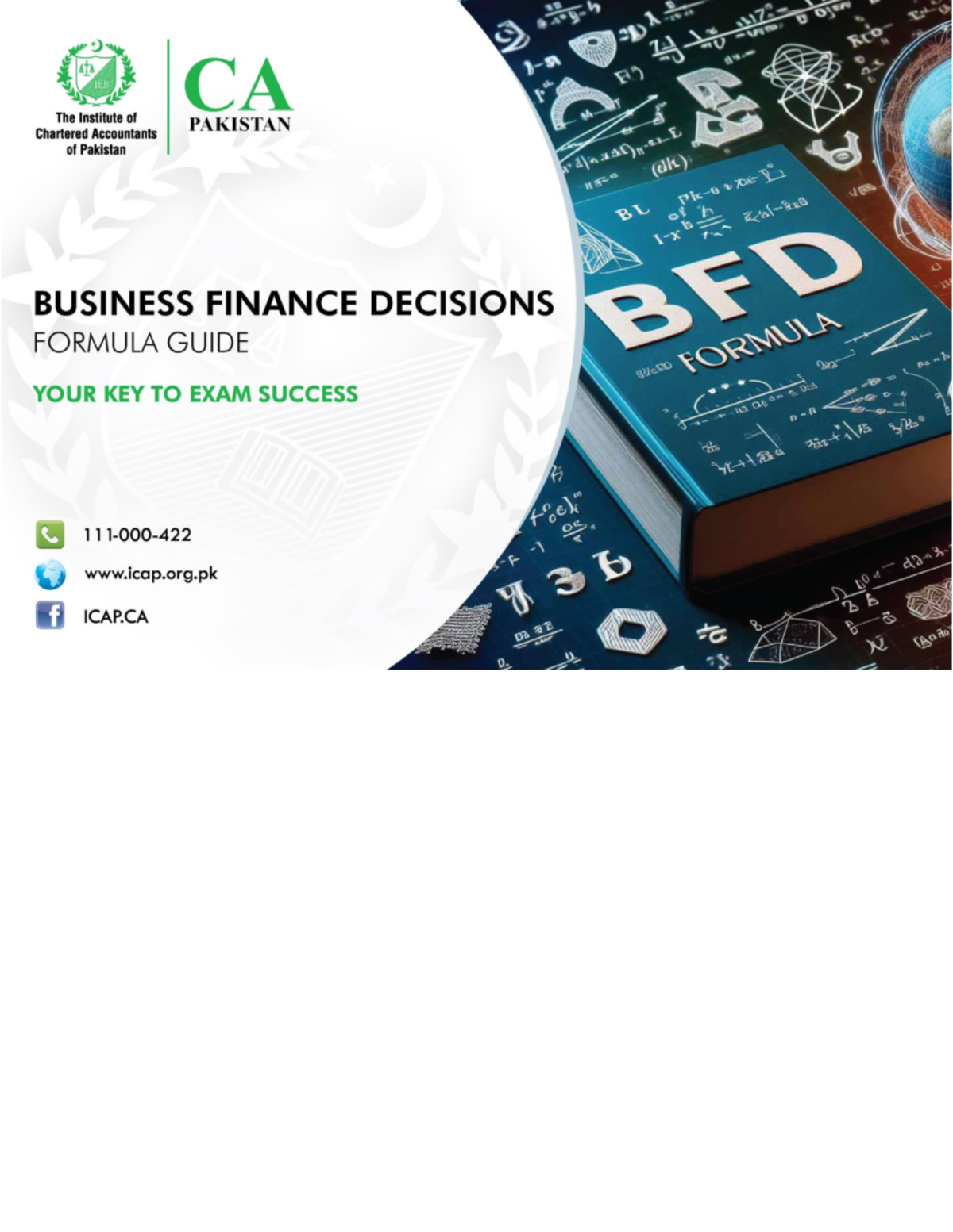 BFD Formula Guide for Business Finance Decisions - ICAP Exam Prep - Studocu