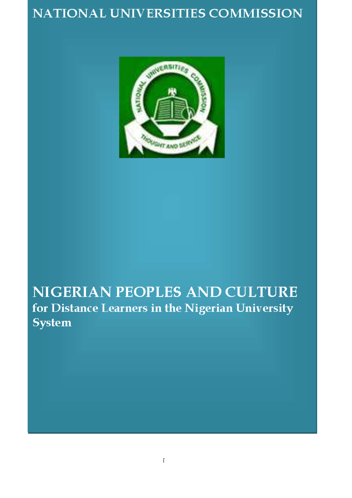 Nigerian Peoples and Culture Overview - GS 203/204 Distance Learning ...