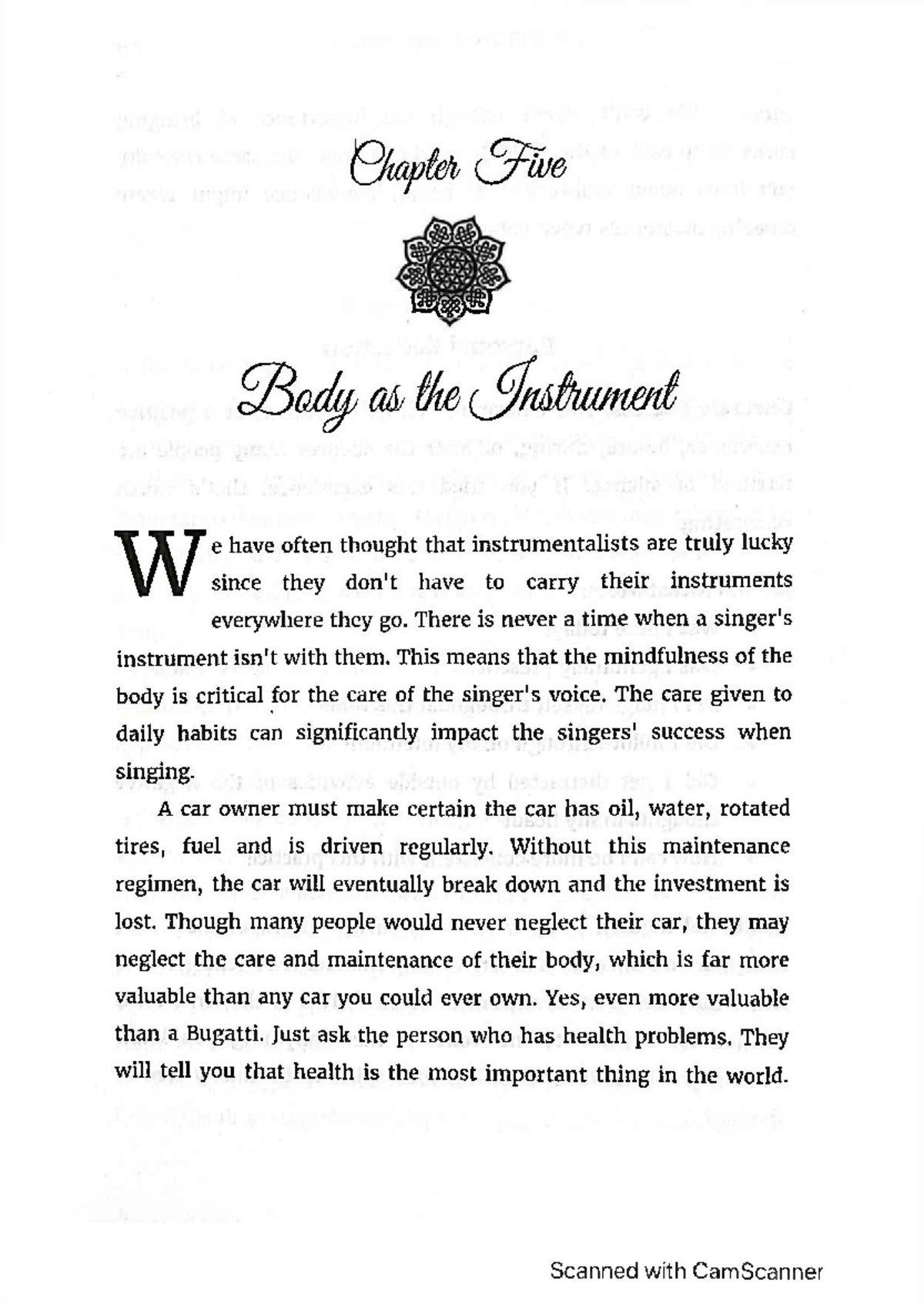 The Mindfulness of Singing: Body as the Instrument (Chapter 5) - Studocu