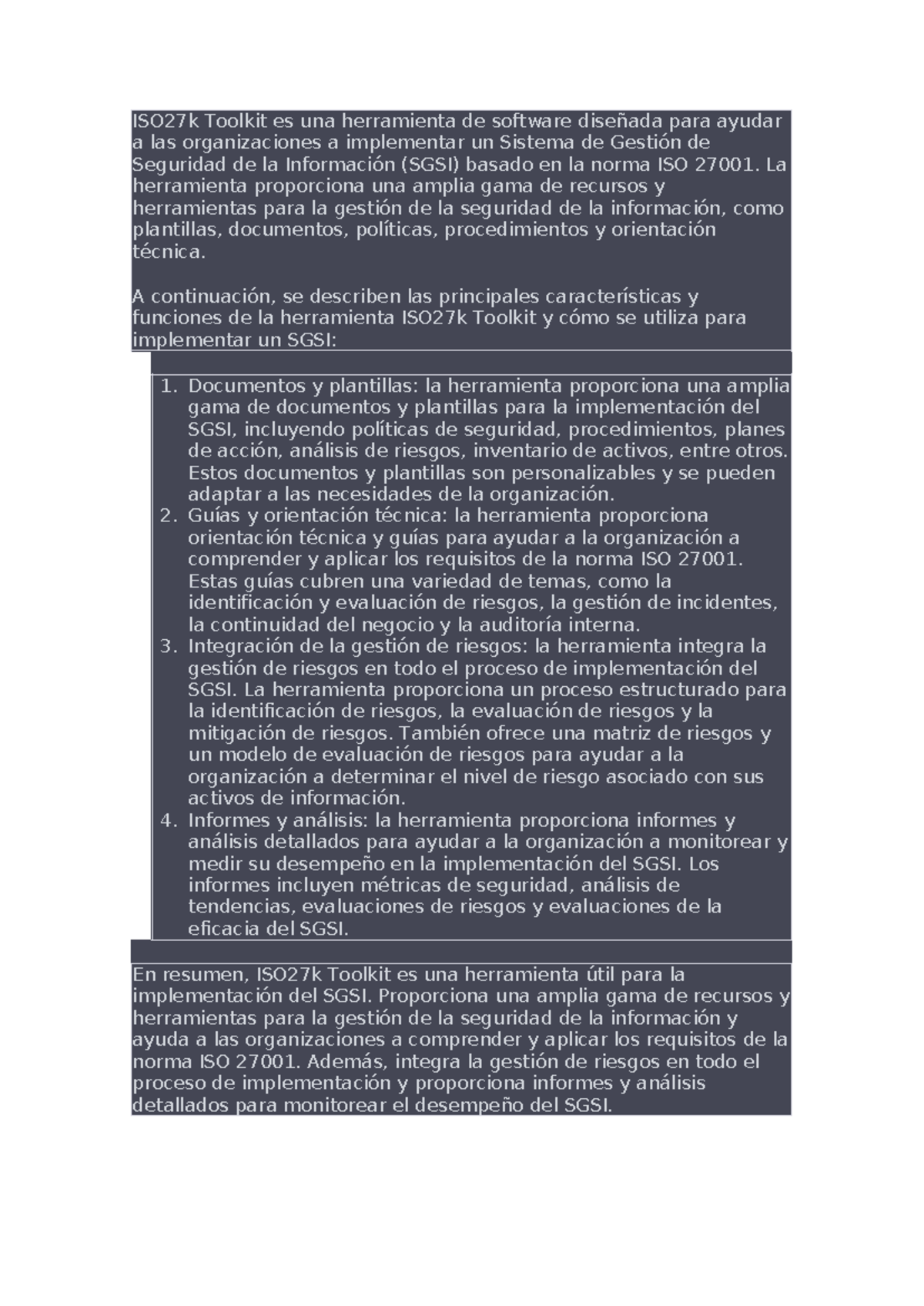 ISO27k Toolkit: Implementación Efectiva del SGSI ISO 27001 - Studocu