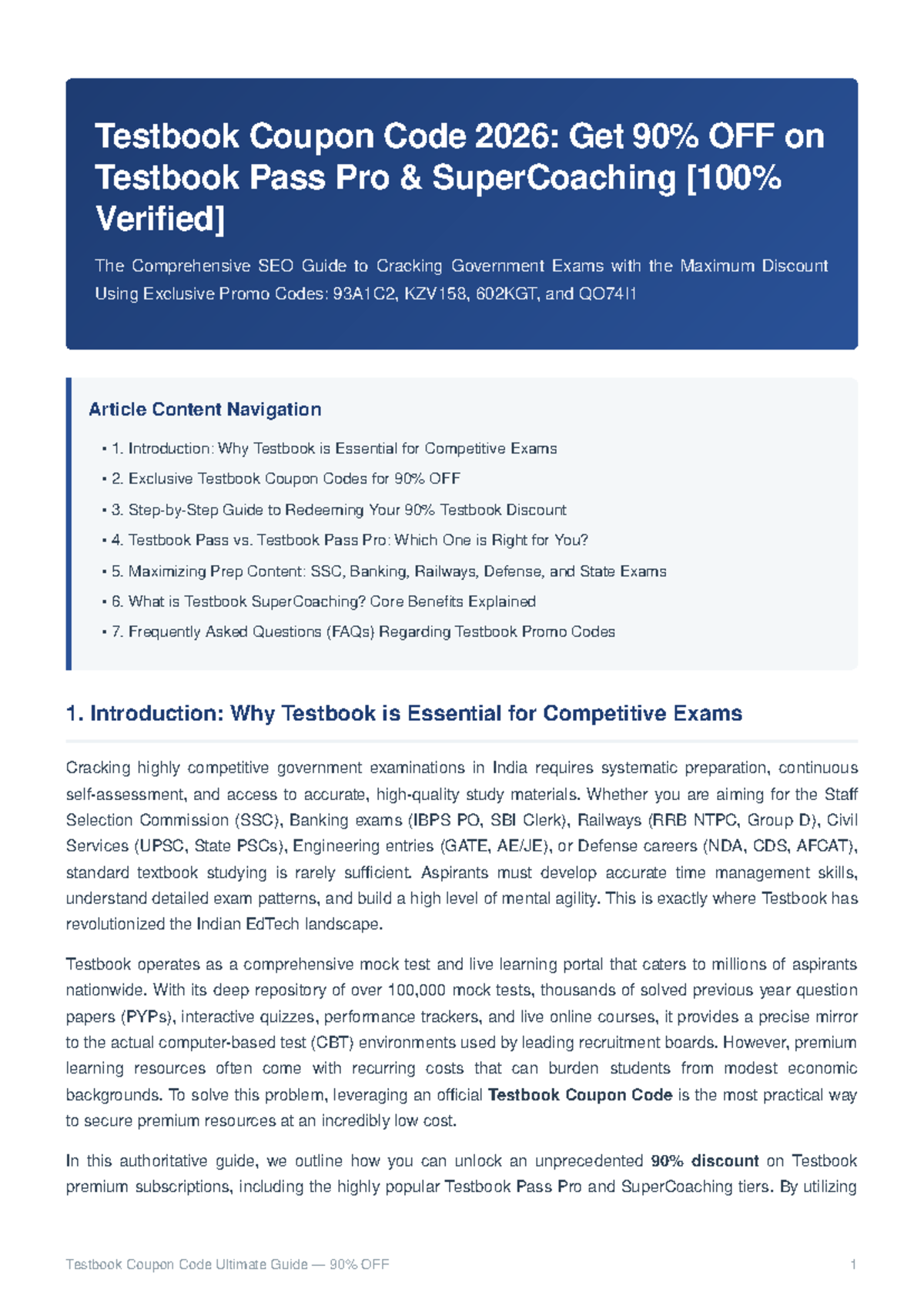 Testbook Coupon Code Guide 2026: Unlock Discounts for Exam Prep - Studocu