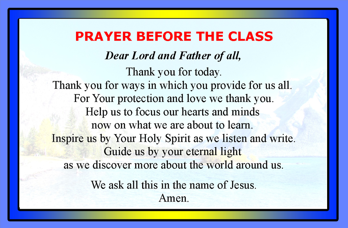 403352137 Prayer for Guidance Before and After Class - Studocu