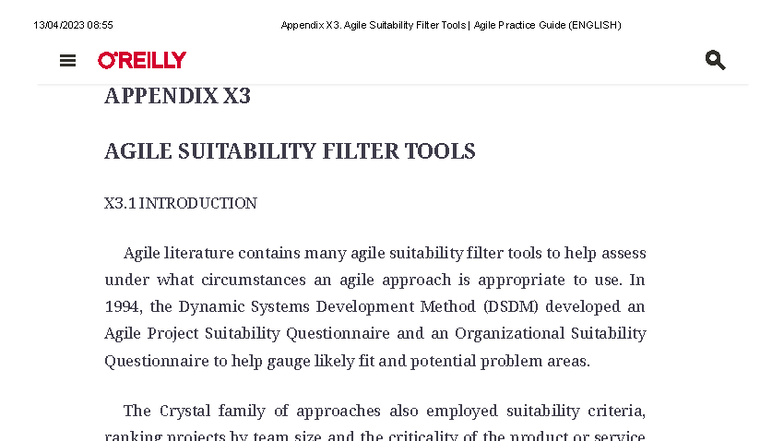 08:55 Agile Suitability Filter Tools - Appendix X3 Guide (ENGLISH ...