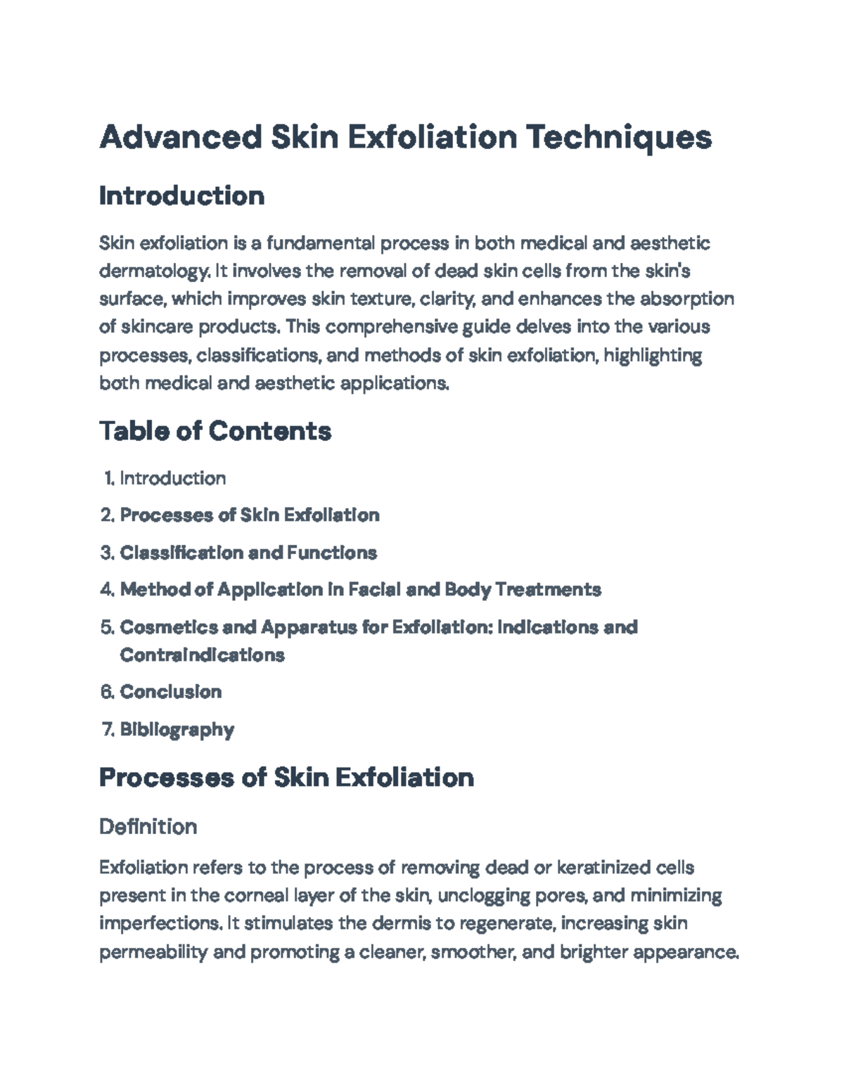 Advanced Techniques in Skin Exfoliation: Processes & Applications ...