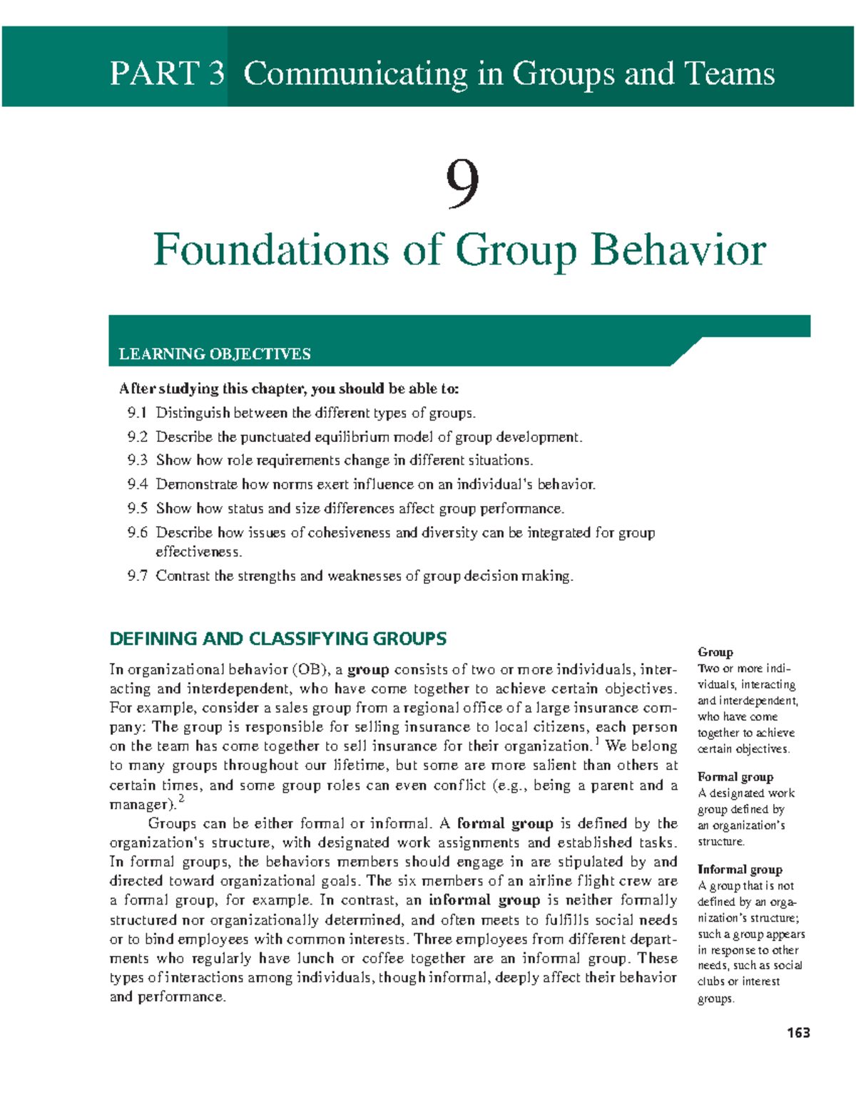 Final Exam: Chapter 9 - Foundations of Group Behavior in Teams - Studocu