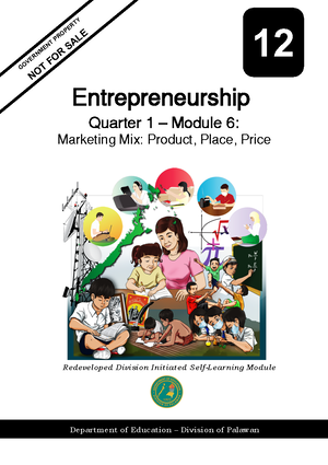 Q1 Entrepreneurship 12 Module 3: Recognizing Potential Markets - Studocu