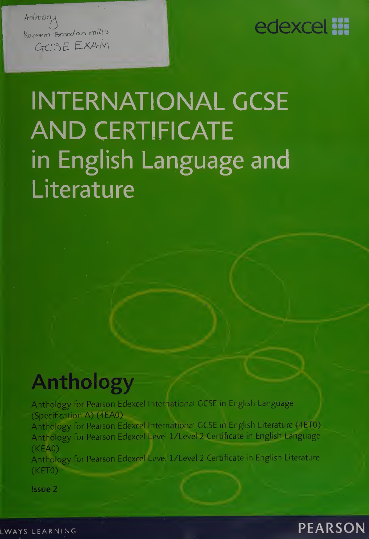 Edexcel Anthology for International GCSE and Certificate - 2012-06-06 ...