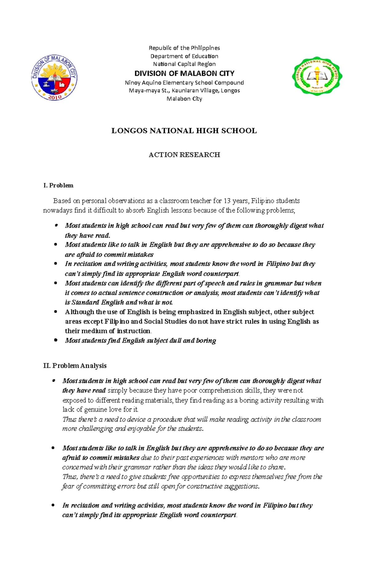 Practical Research 2 week 1 - 12 PRACTICAL RESEARCH 2 Quarter 1 ...