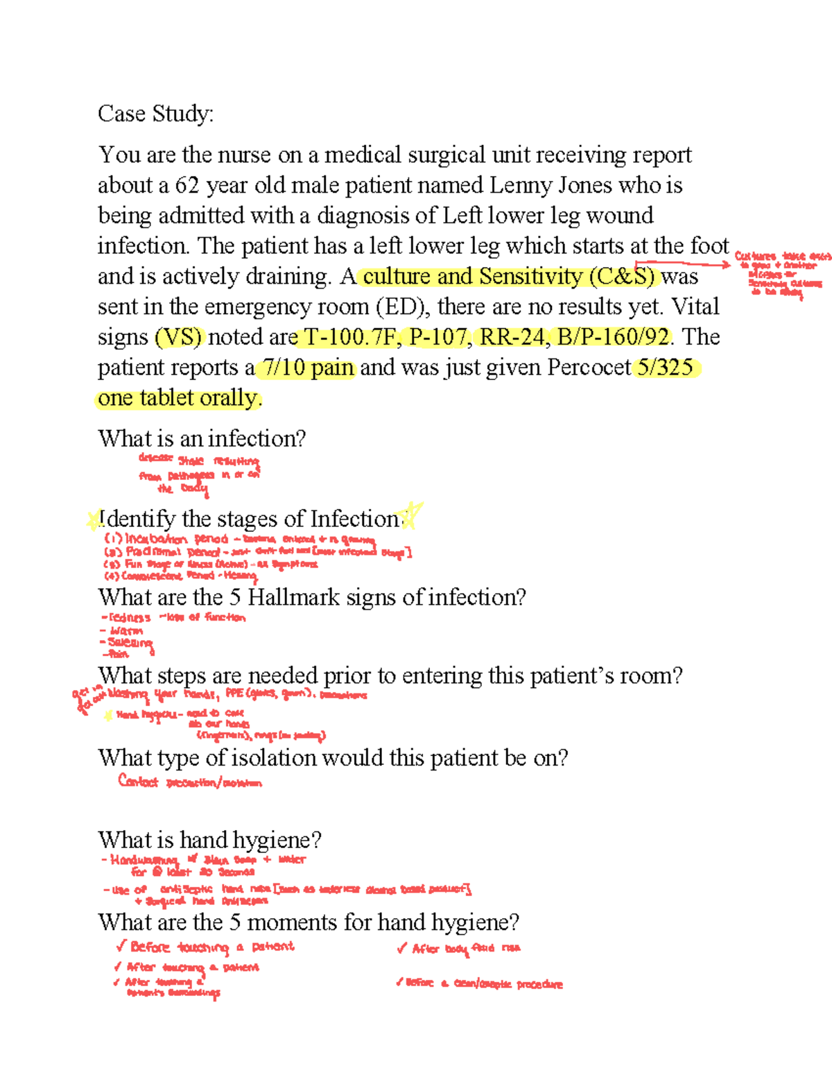 Case Study(1): Analysis of Standard Precautions for Infection Control ...