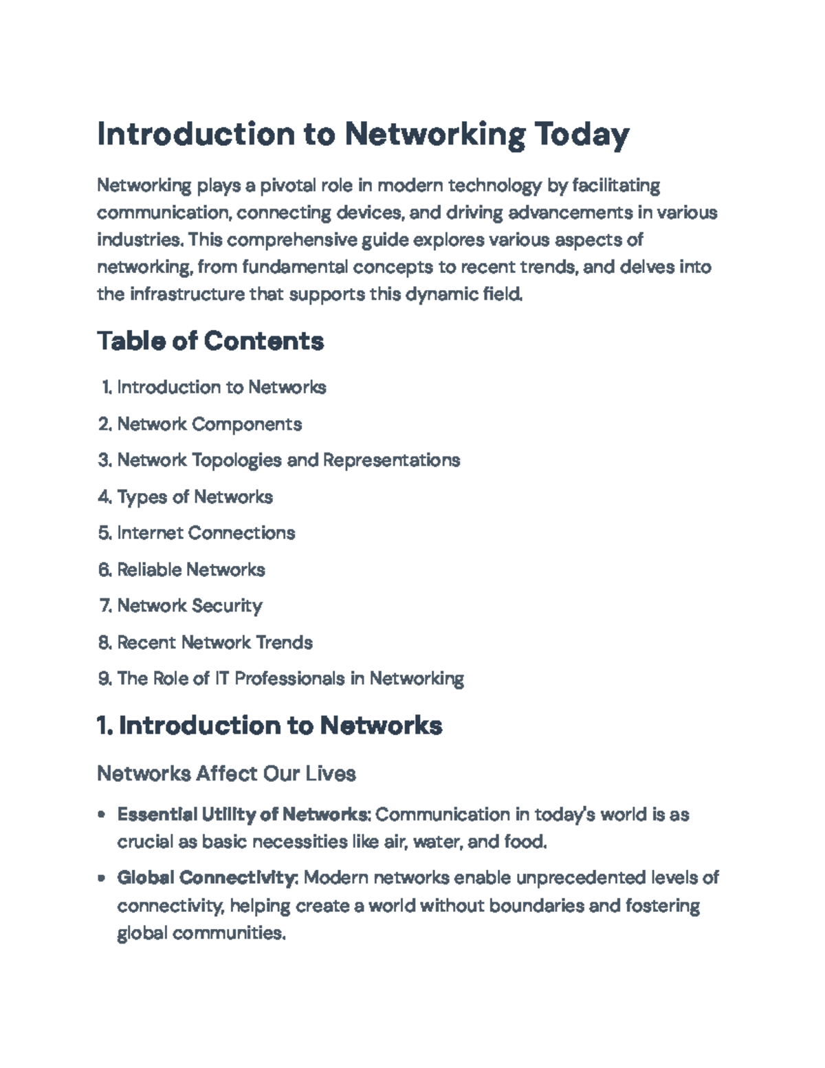 Comprehensive Guide to Networking: Concepts, Security, and Trends ...