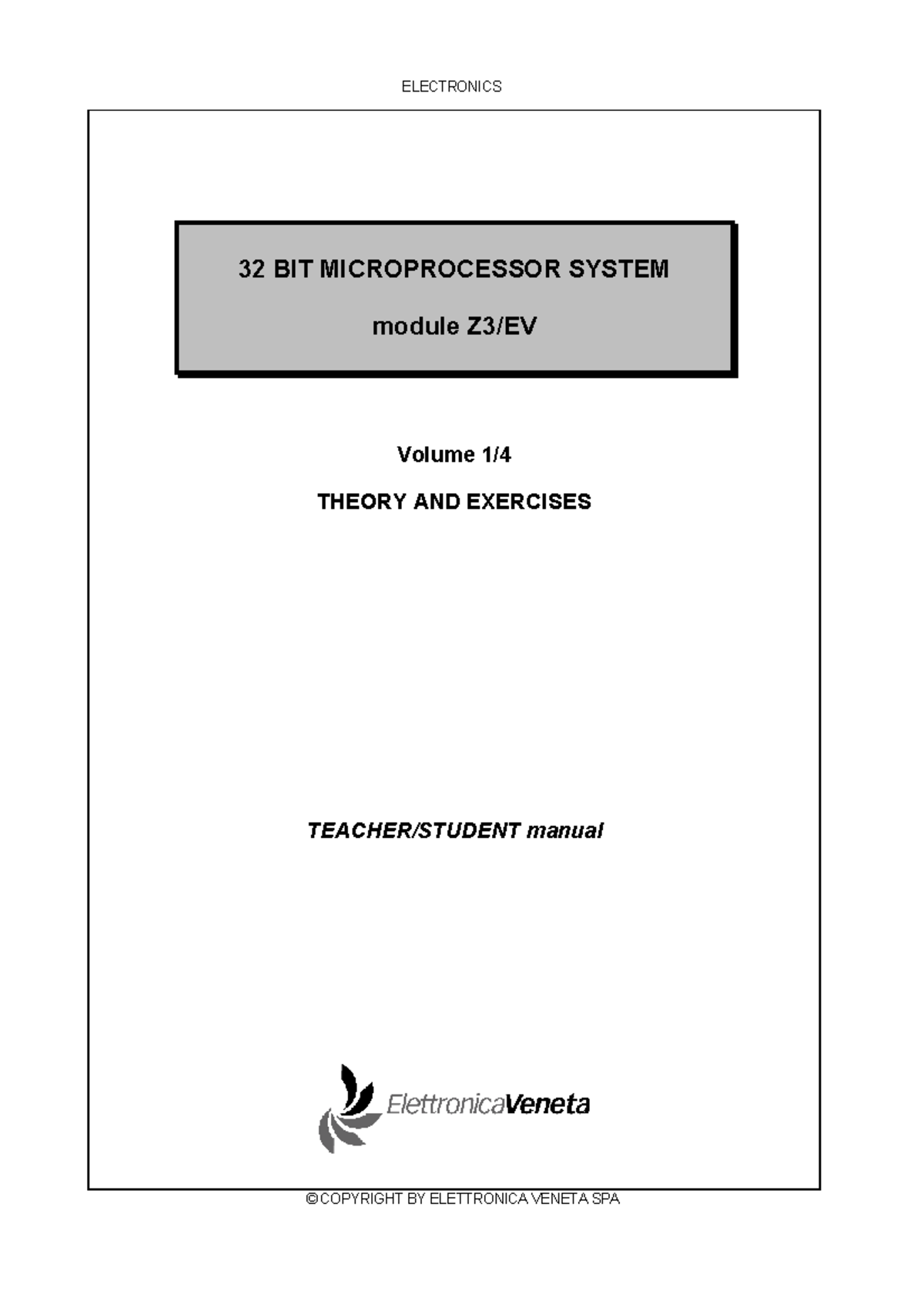 ELECTRONICS F31: Microprocessor Systems Theory & Exercises Manual - Studocu