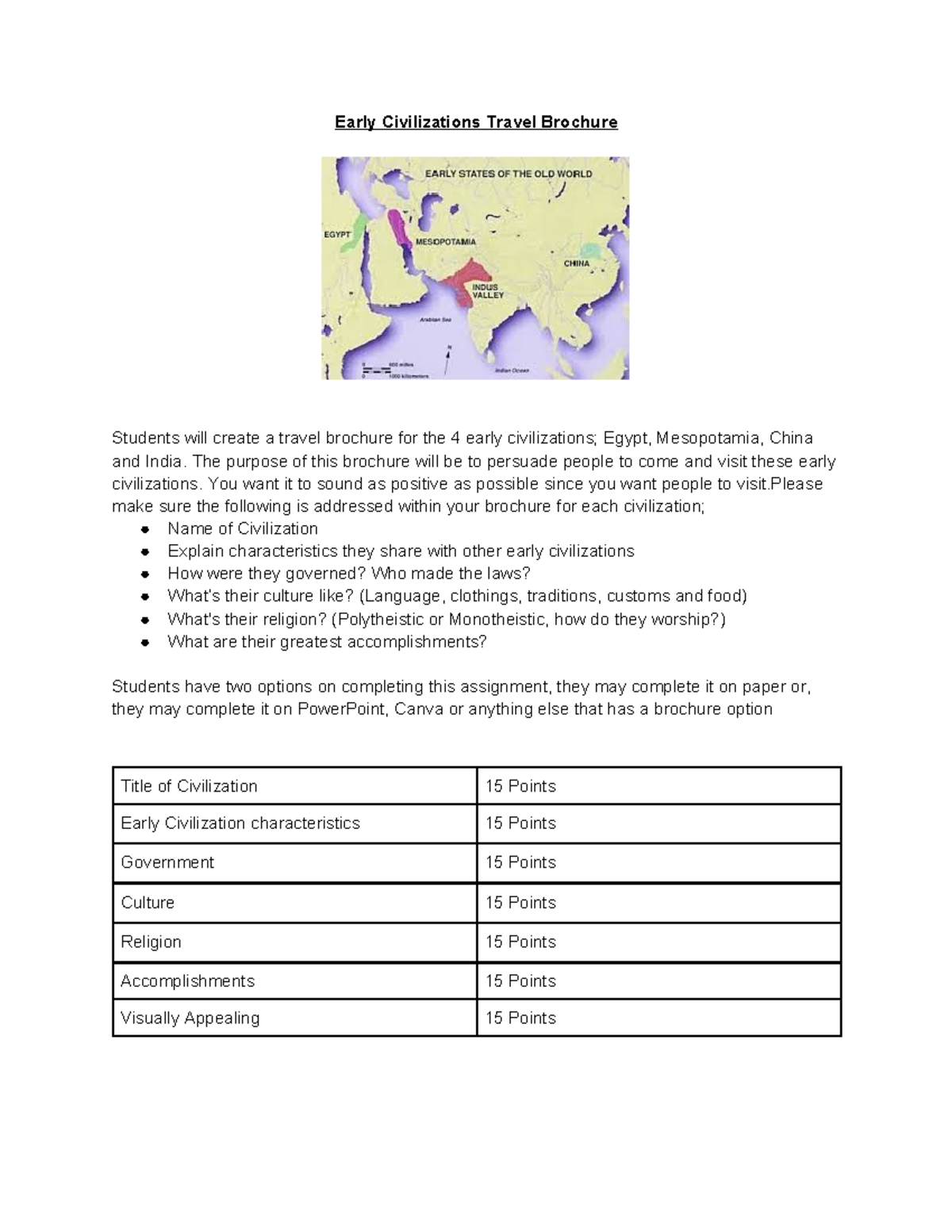 Early Civilizations Travel Brochure-1 - Early Civilizations Travel ...