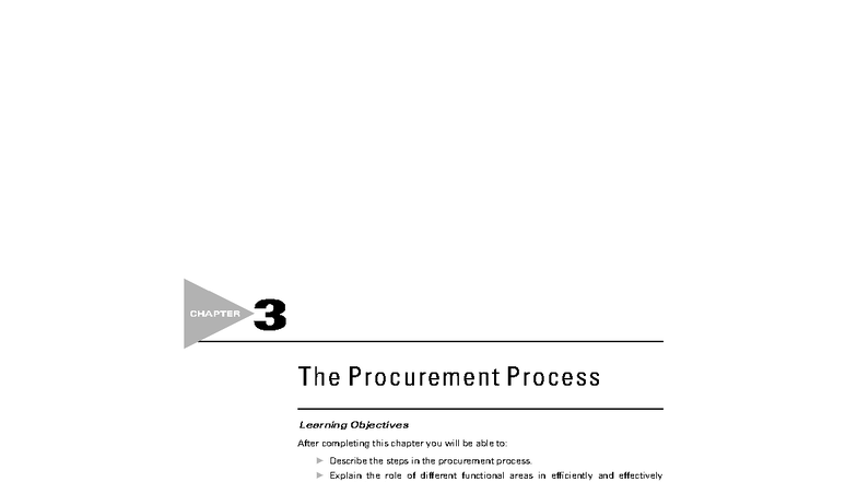 P2 1 1 - CHAPTER 3: The Procurement Process Overview and Key Concepts - Studocu
